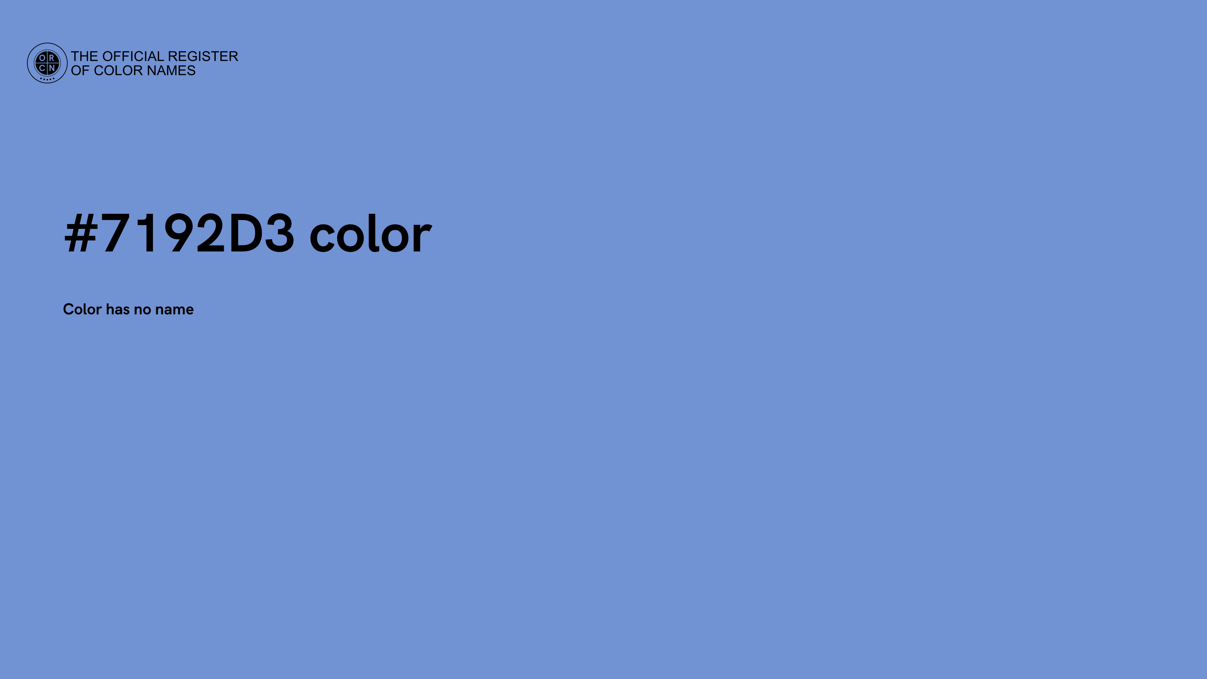 Color #7192D3 - The Official Register of Color Names