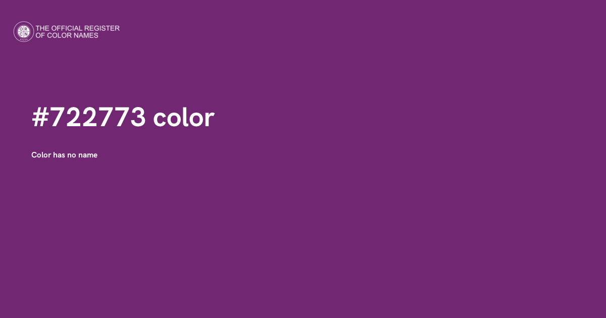 Color #722773 - The Official Register of Color Names