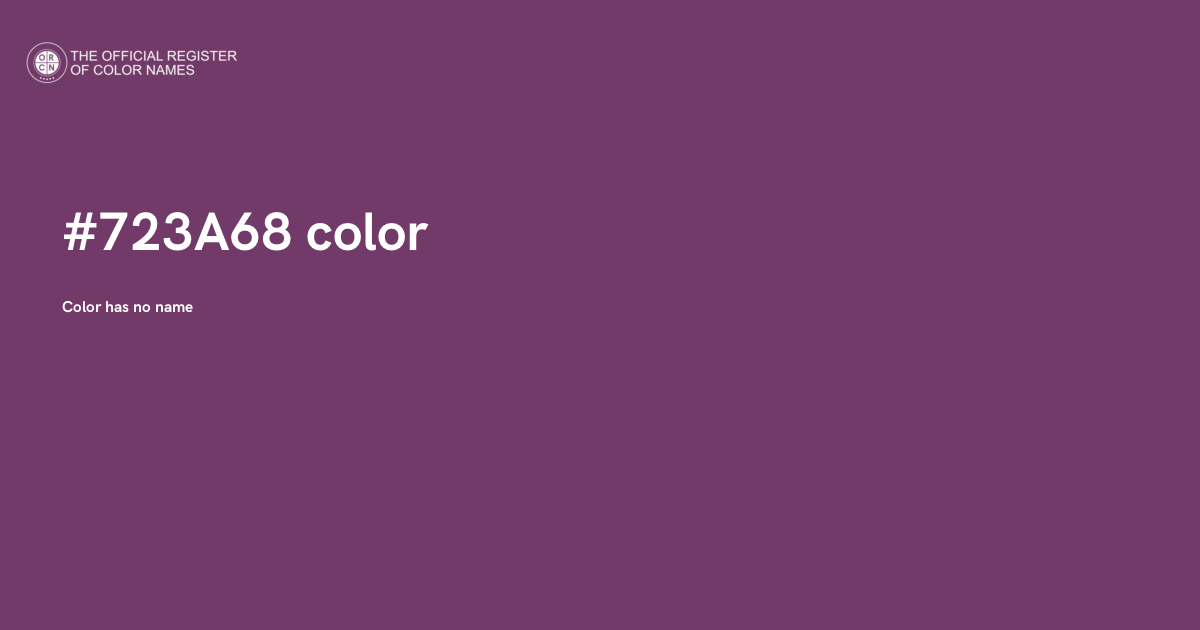 Victoria Red color - #723A68 - The Official Register of Color Names