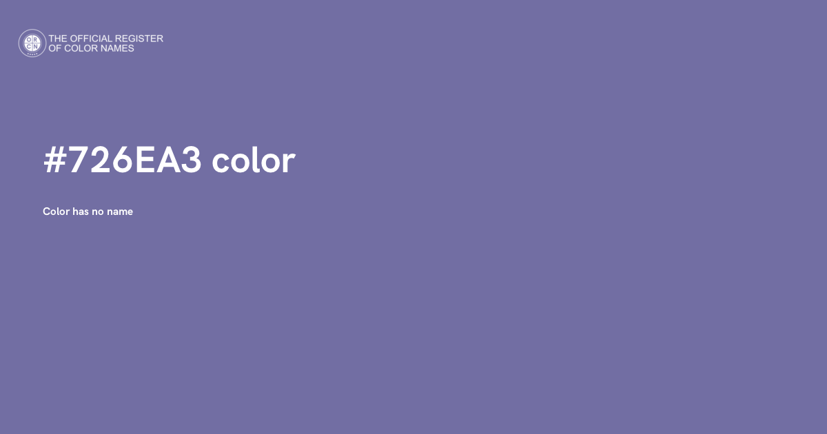Color #726EA3 - The Official Register of Color Names