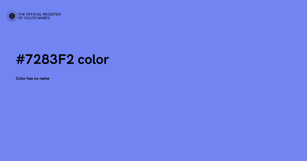 Color #7283F2 - The Official Register of Color Names