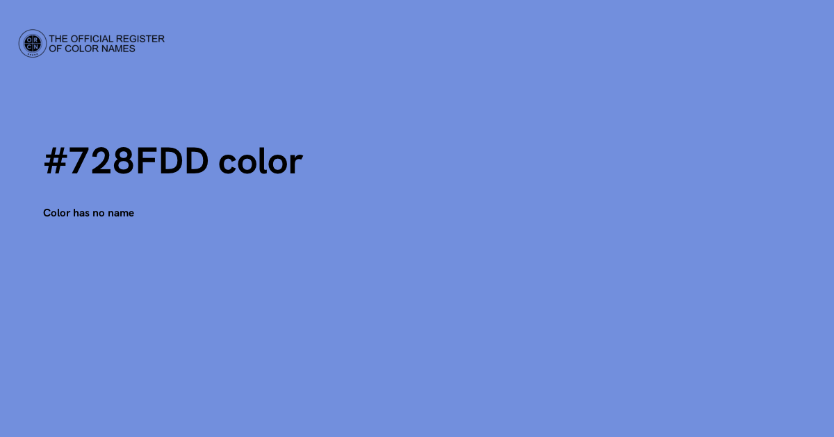 Color #728FDD - The Official Register of Color Names