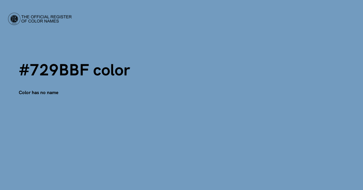 Color #729BBF - The Official Register of Color Names