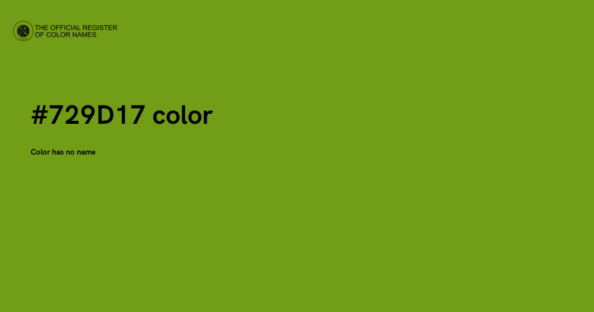 Color #729D17 - The Official Register of Color Names