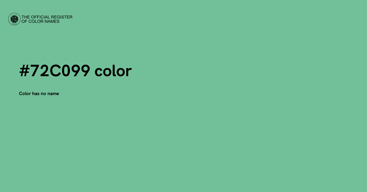 Color #72C099 - The Official Register of Color Names
