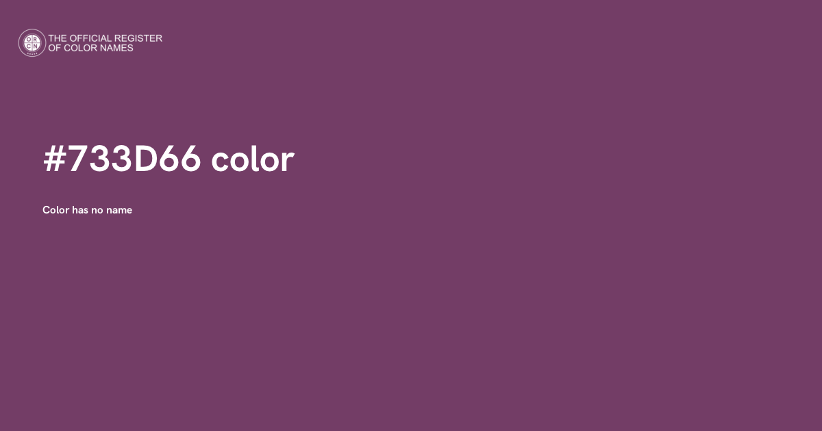 Color #733D66 - The Official Register of Color Names