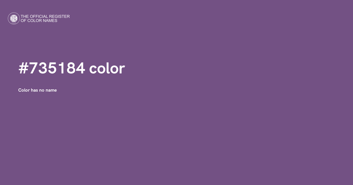 Color #735184 - The Official Register of Color Names
