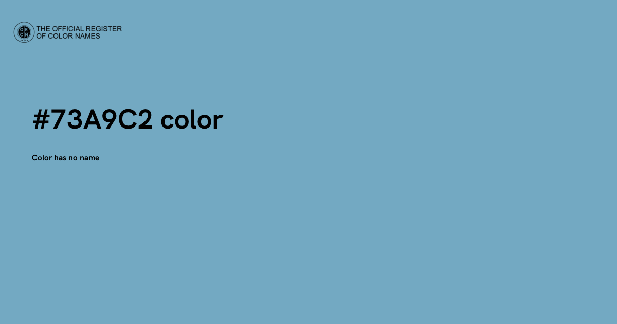 Moonstone Blue color - #73A9C2 - The Official Register of Color Names