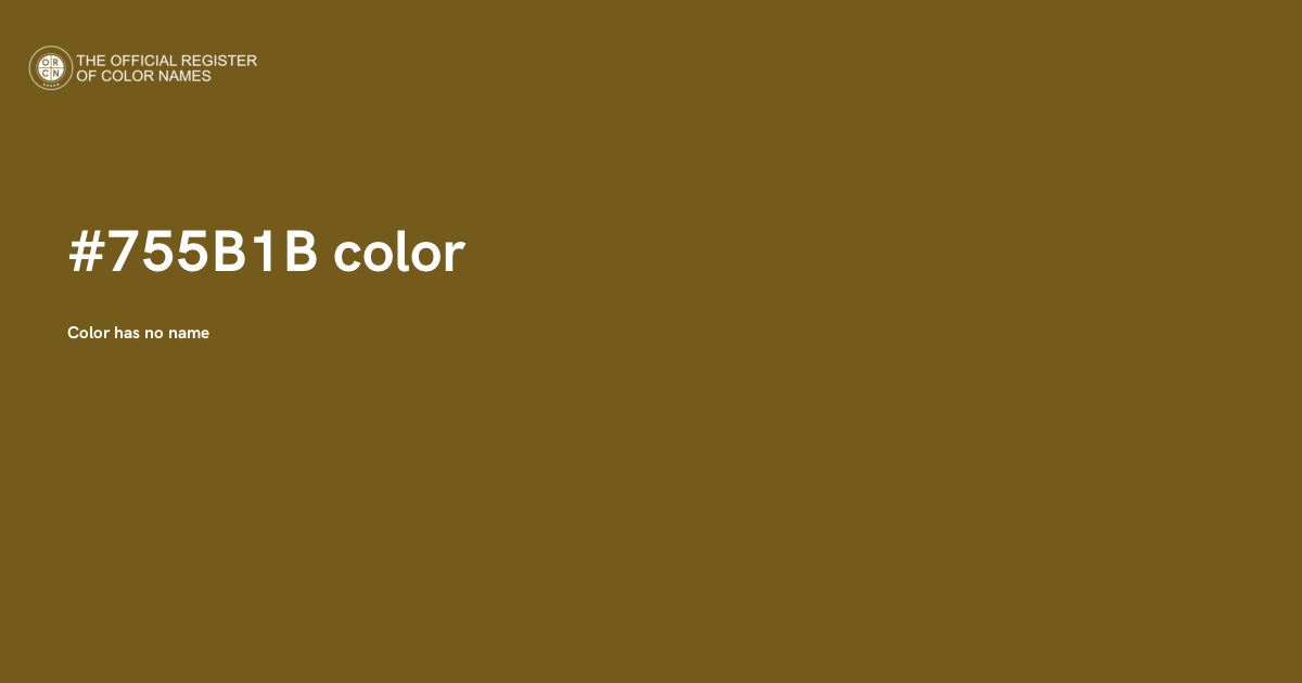 Color #755B1B - The Official Register of Color Names