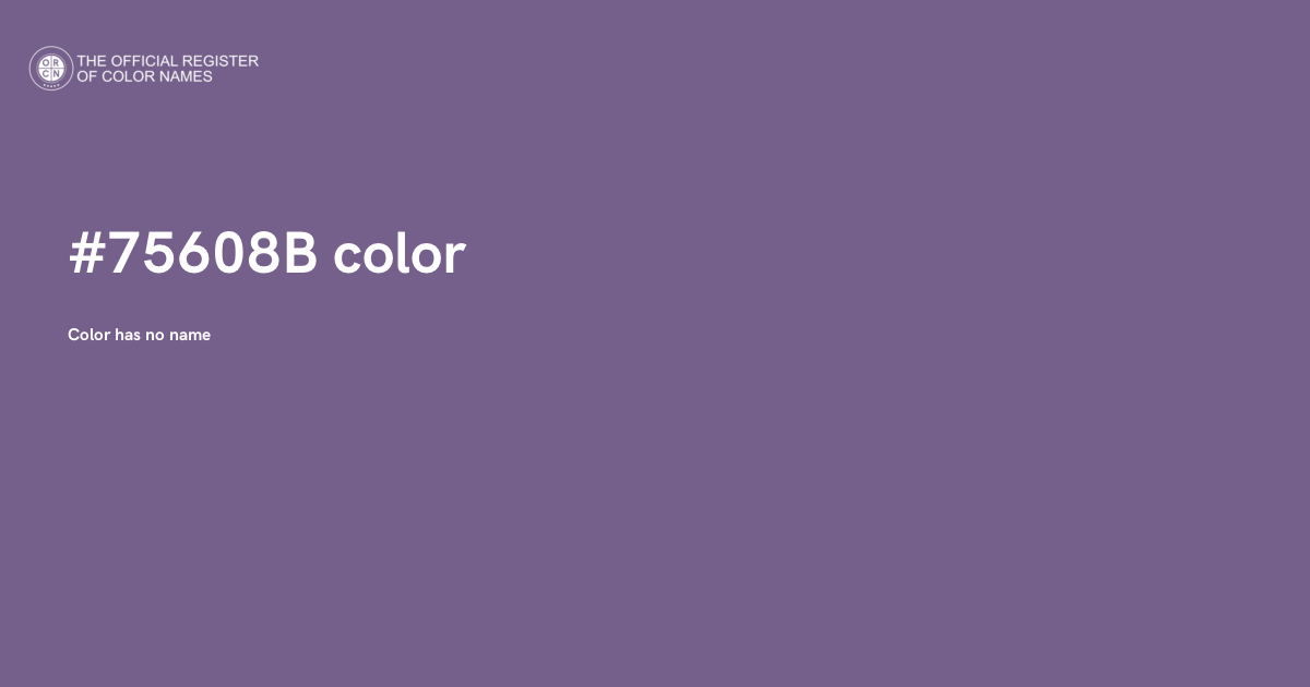 Color #75608B - The Official Register of Color Names