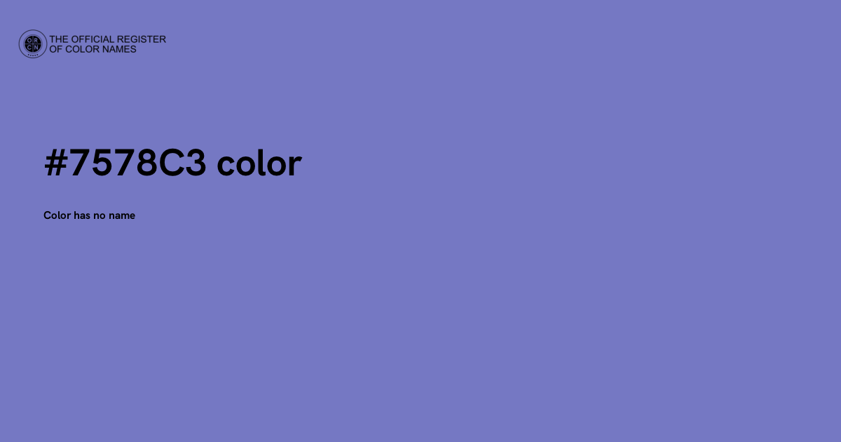 Color #7578C3 - The Official Register of Color Names