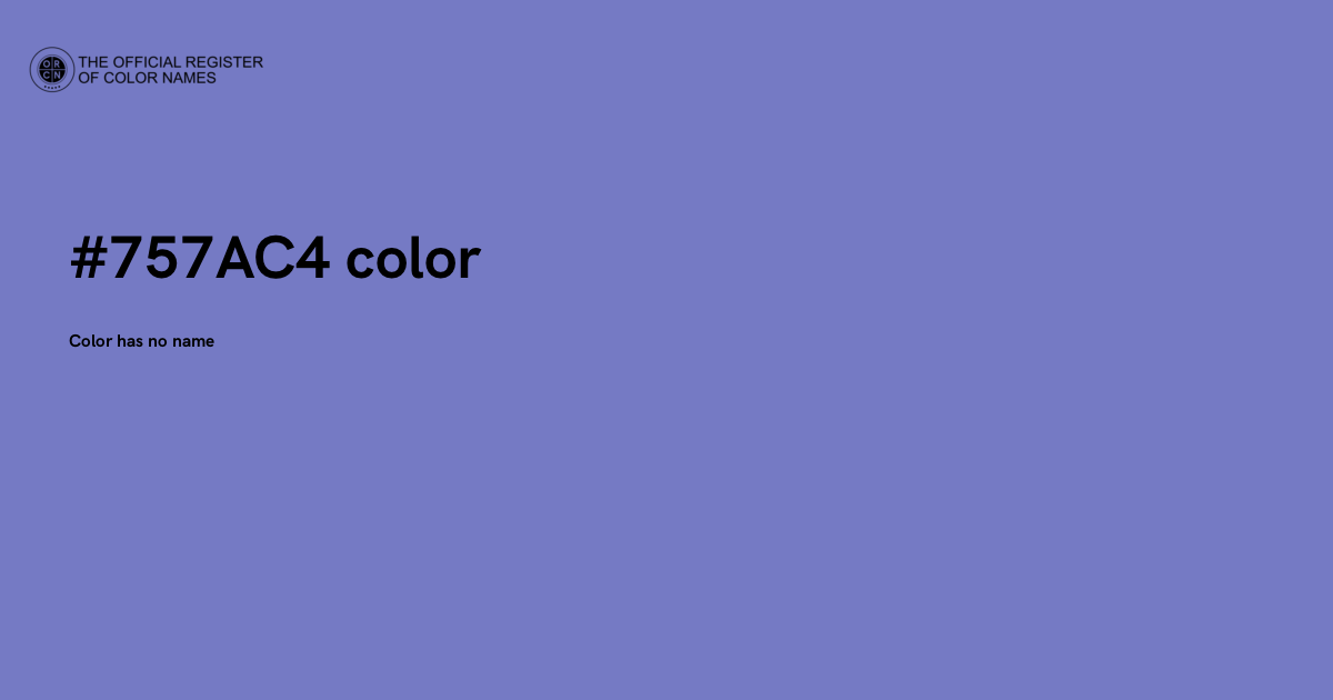 Color #757AC4 - The Official Register of Color Names