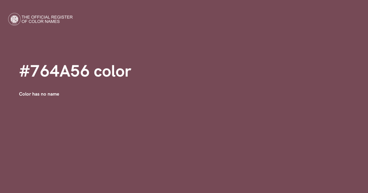 Color #764A56 - The Official Register of Color Names
