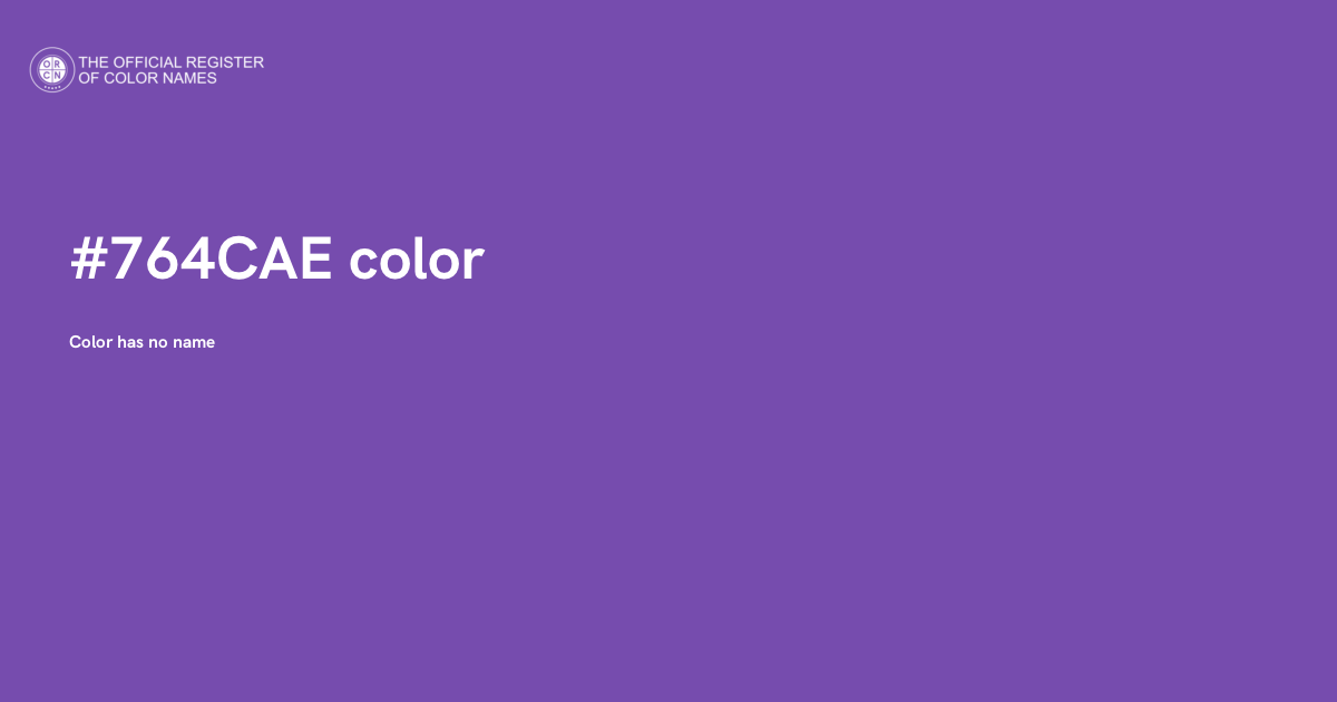 Color #764CAE - The Official Register of Color Names