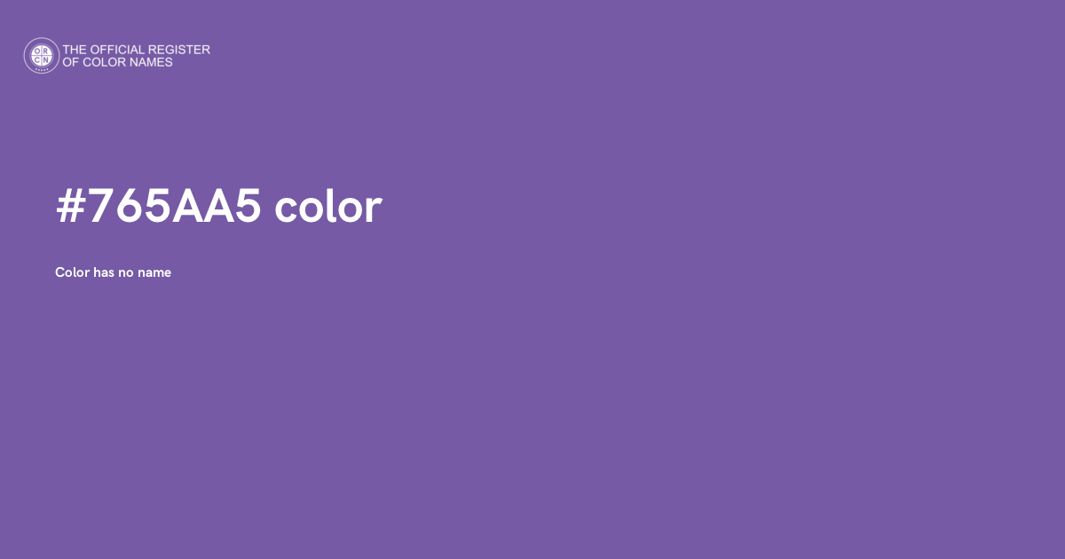 Color #765AA5 - The Official Register of Color Names