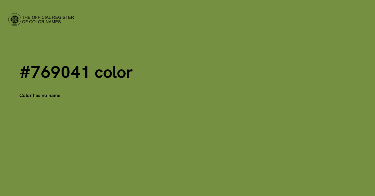 Color #769041 - The Official Register of Color Names