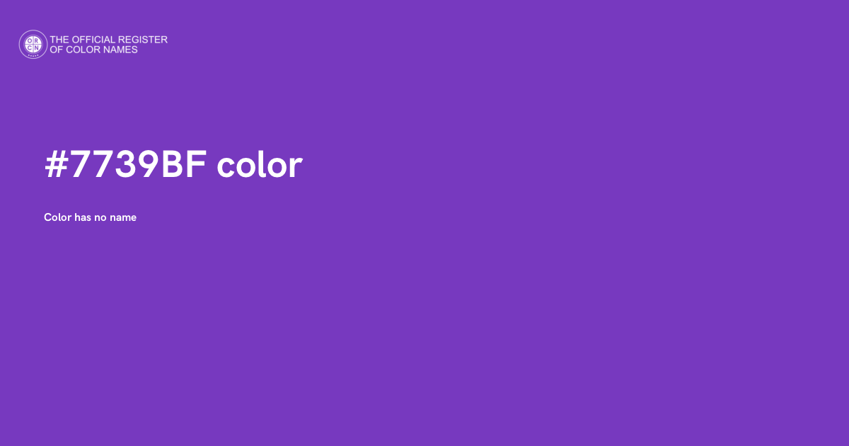 Color #7739BF - The Official Register of Color Names