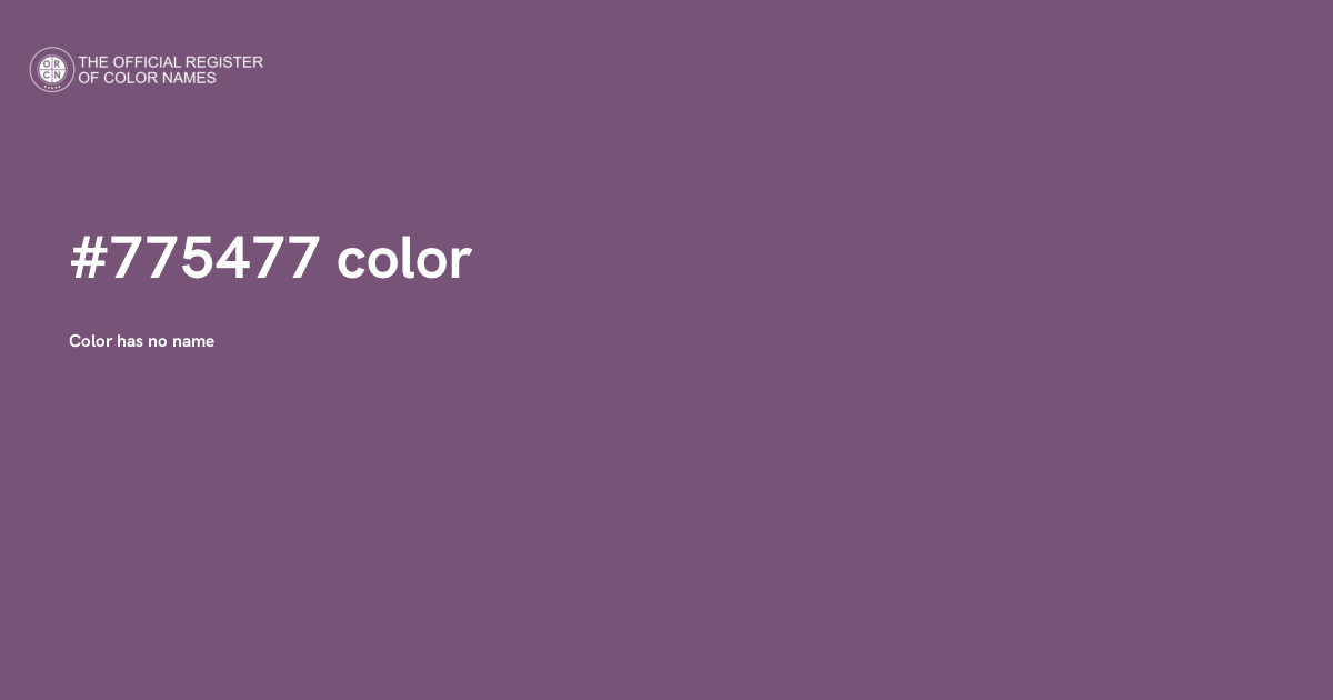 Color #775477 - The Official Register of Color Names