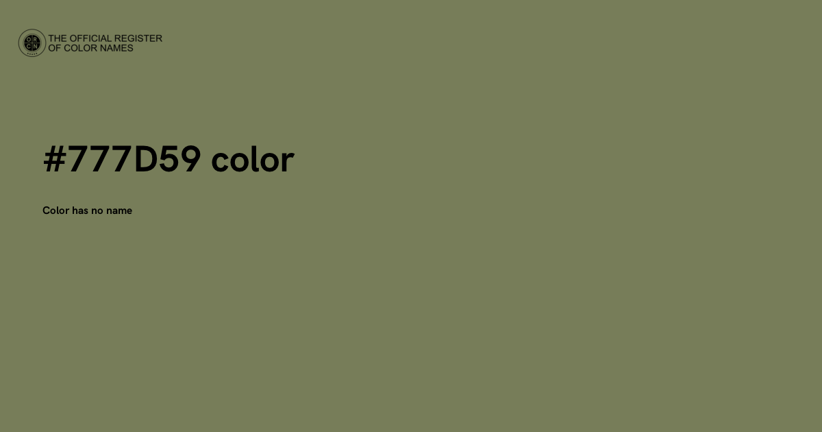 Color #777D59 - The Official Register of Color Names