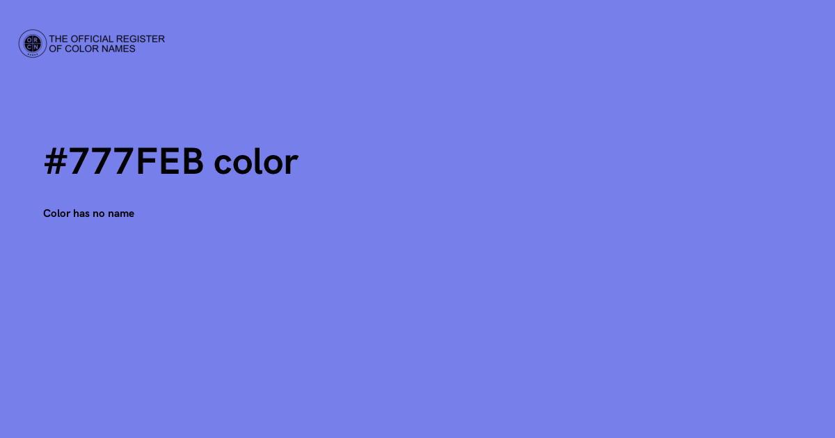 Color #777FEB - The Official Register of Color Names