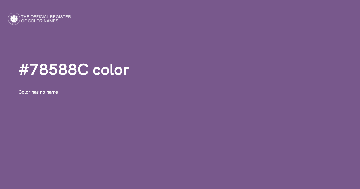 Color #78588C - The Official Register of Color Names