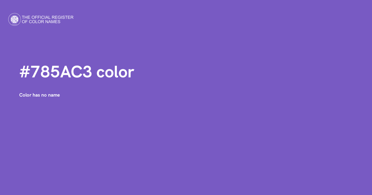 Color #785AC3 - The Official Register of Color Names