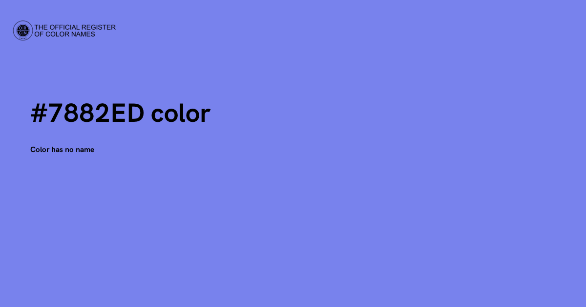 Color #7882ED - The Official Register of Color Names