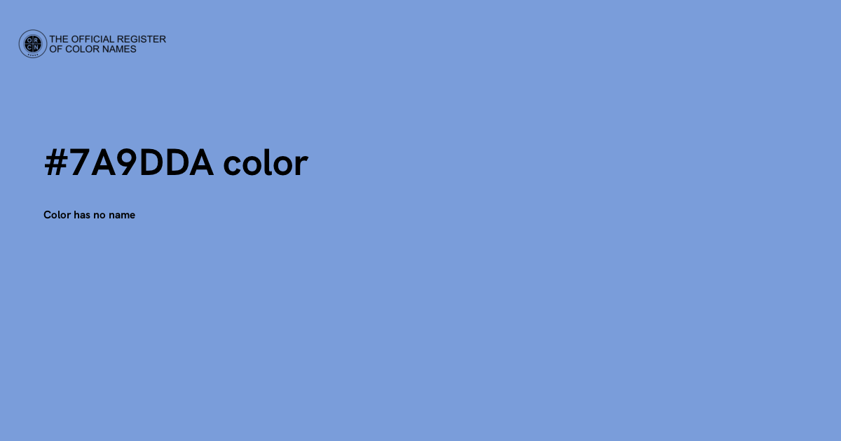 Color #7A9DDA - The Official Register of Color Names