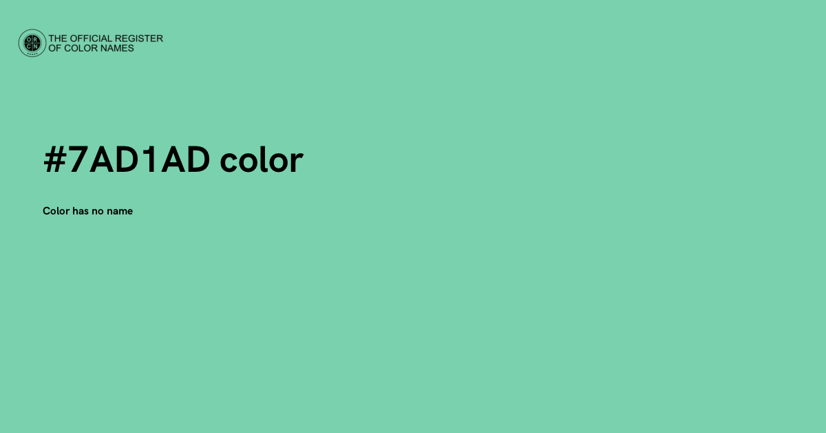 Color #7AD1AD - The Official Register of Color Names