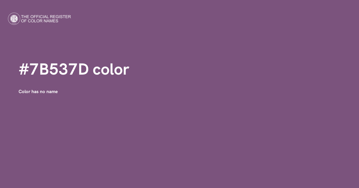 Color #7B537D - The Official Register of Color Names