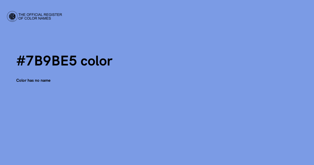 Color #7B9BE5 - The Official Register of Color Names