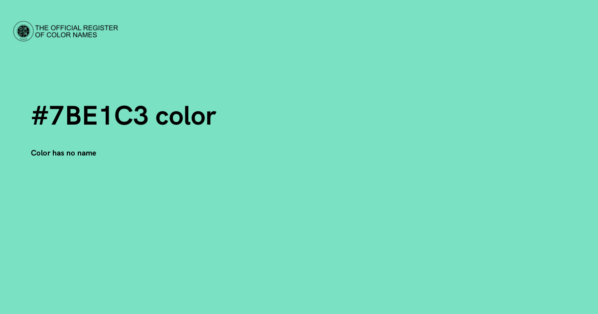 Color #7BE1C3 - The Official Register of Color Names