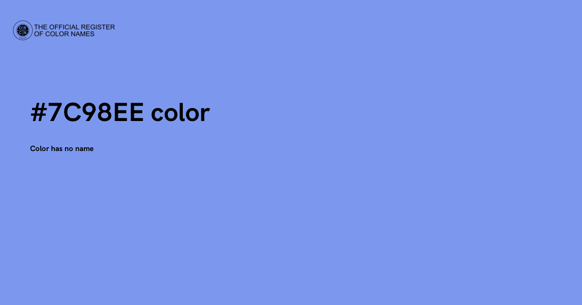 Color #7C98EE - The Official Register of Color Names