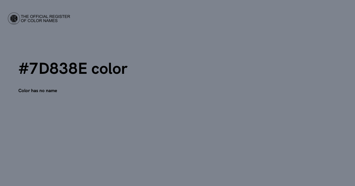 Color #7D838E - The Official Register of Color Names