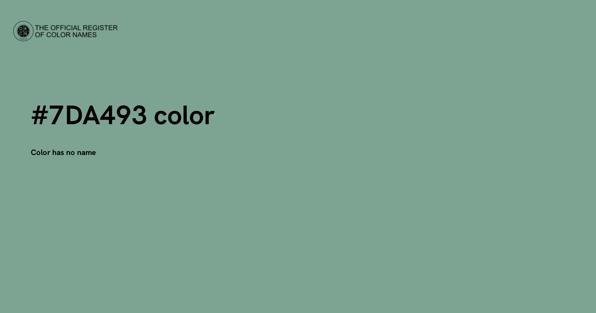 Color #7DA493 - The Official Register of Color Names