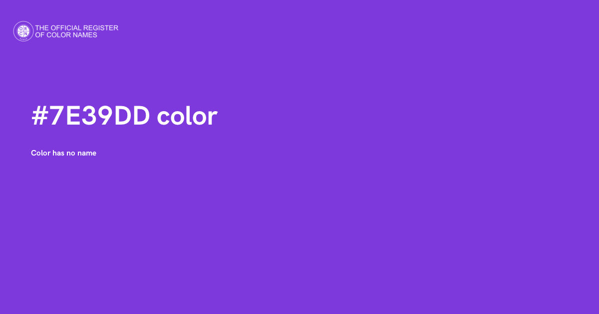 Color #7E39DD - The Official Register of Color Names