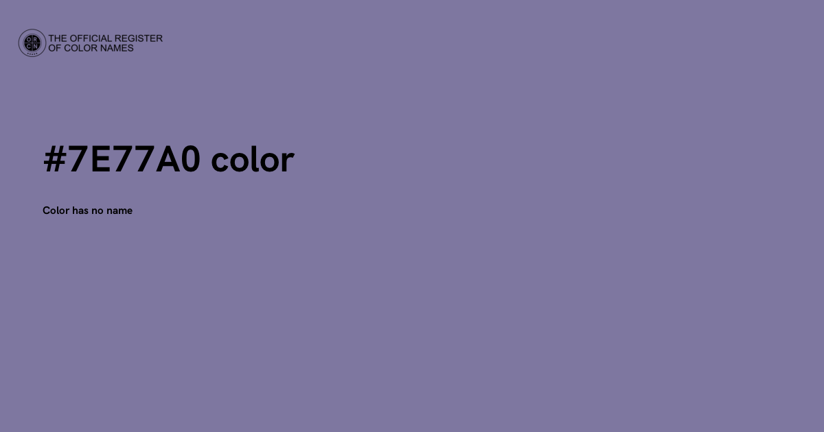 Color #7E77A0 - The Official Register of Color Names