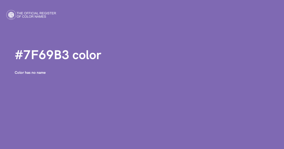 Color #7F69B3 - The Official Register of Color Names