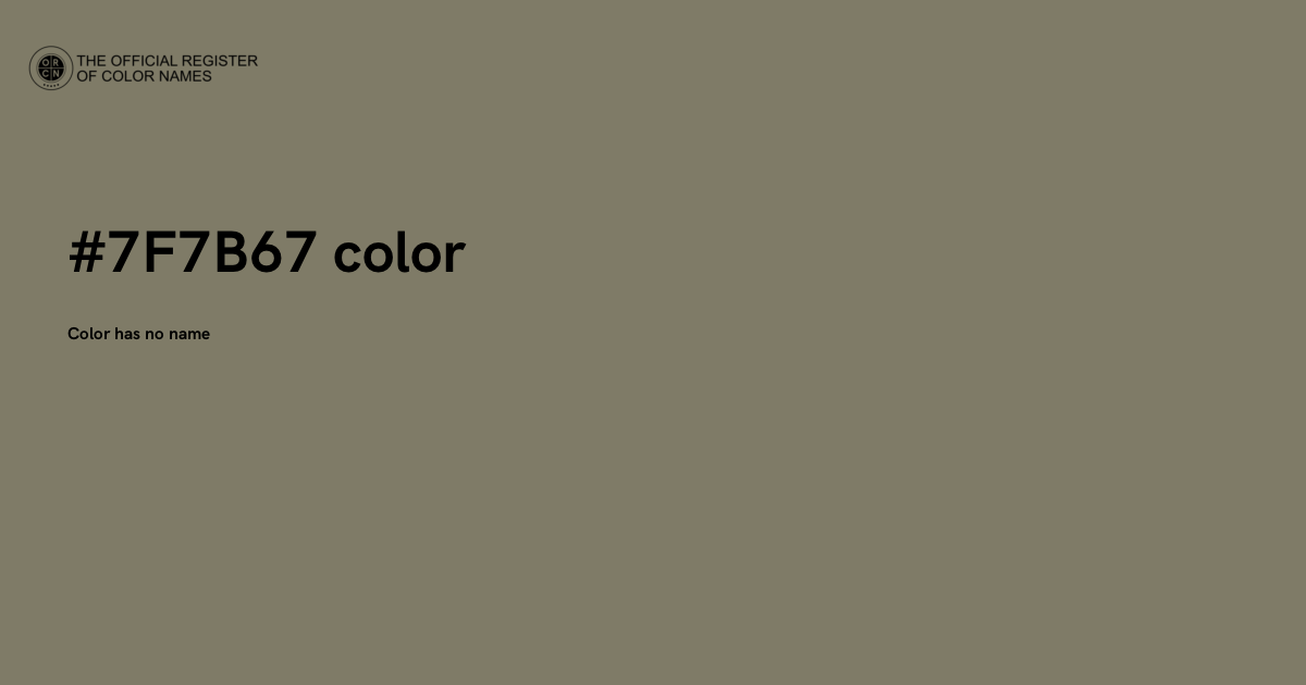 Color #7F7B67 - The Official Register of Color Names