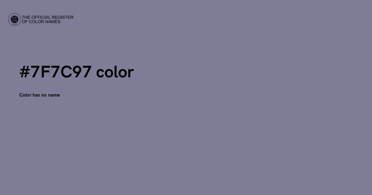 Color #7F7C97 - The Official Register of Color Names