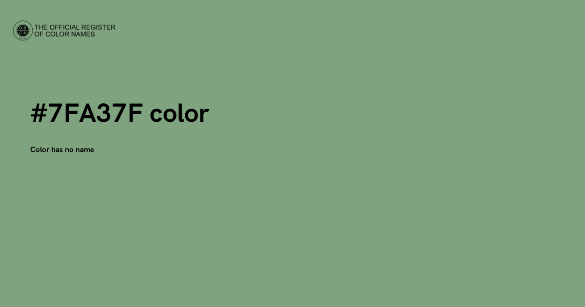 Color #7FA37F - The Official Register of Color Names
