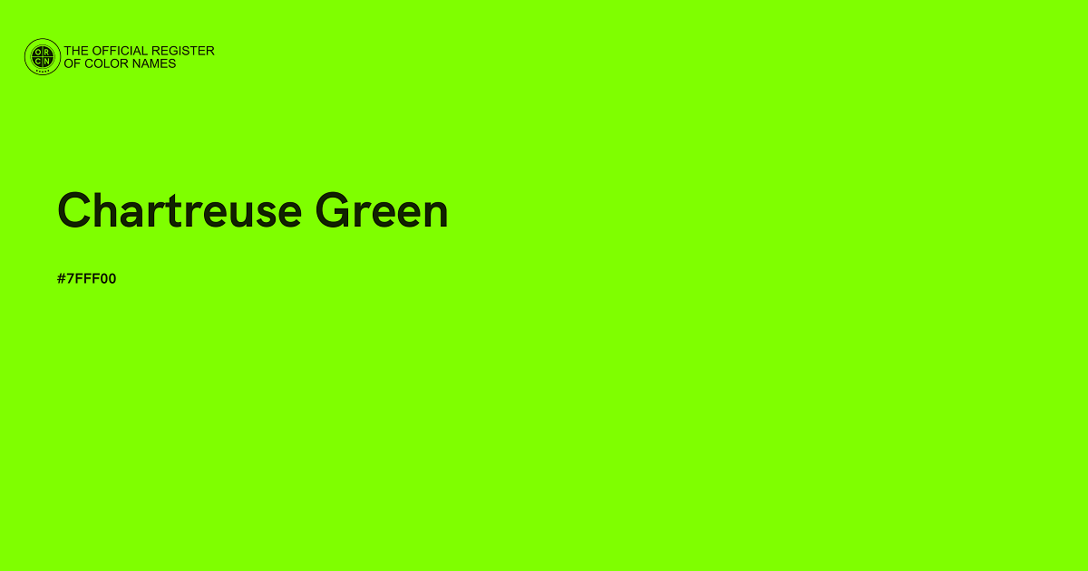 Chartreuse Green color - #7FFF00 - The Official Register of Color Names