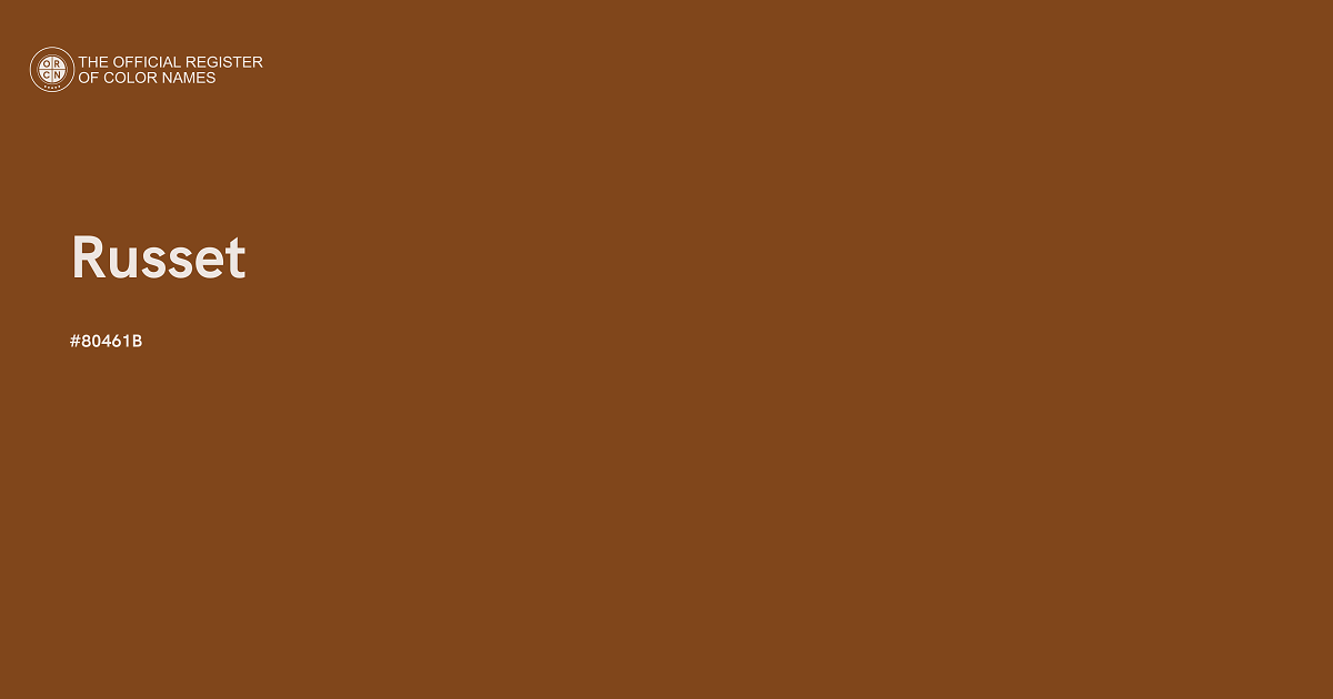 Russet color - #80461B - The Official Register of Color Names