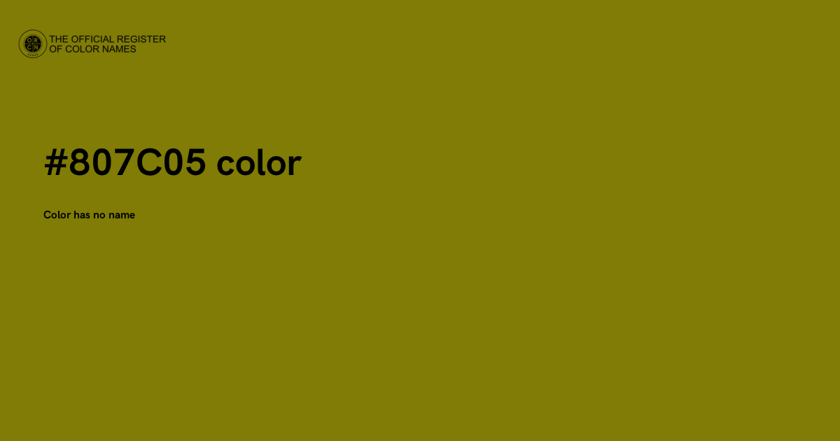 Color #807C05 - The Official Register of Color Names