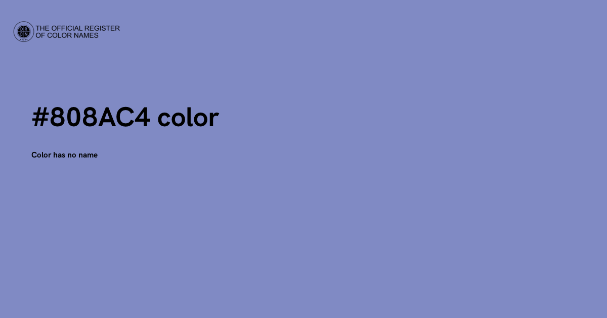 Color #808AC4 - The Official Register of Color Names