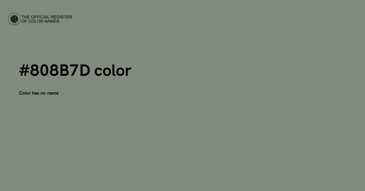 Color #808B7D - The Official Register of Color Names