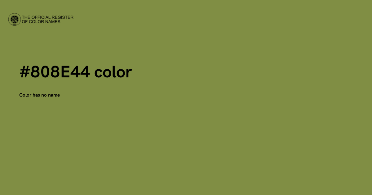 Color #808E44 - The Official Register of Color Names