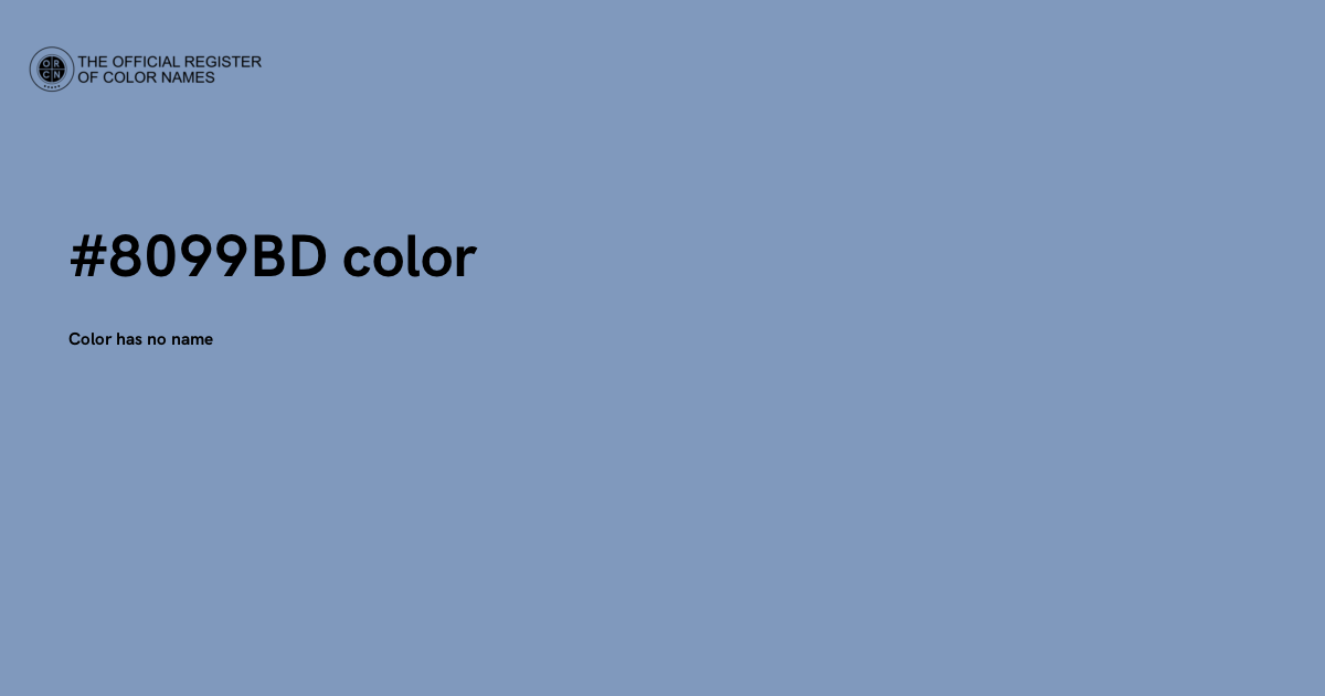 Color #8099BD - The Official Register of Color Names