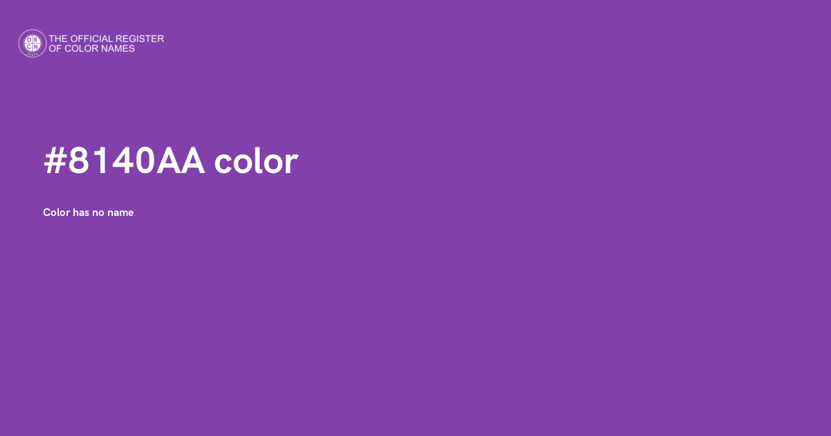 Color #8140AA - The Official Register of Color Names