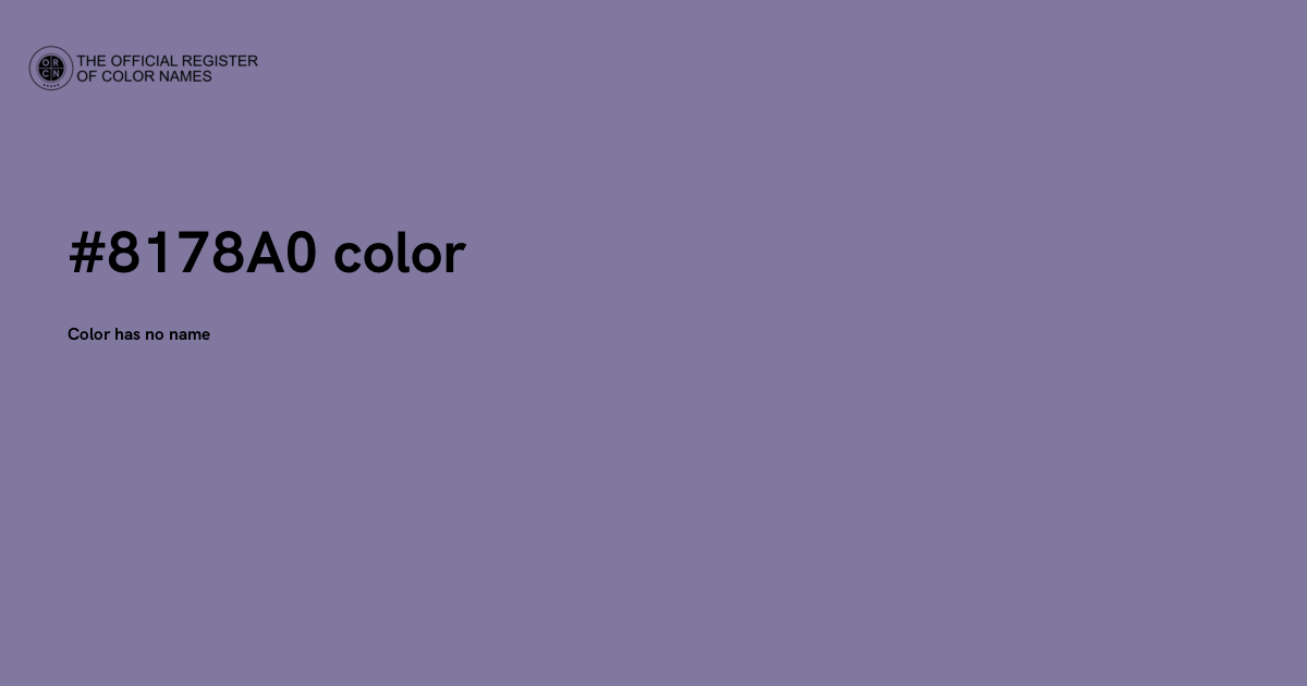 Color #8178A0 - The Official Register of Color Names